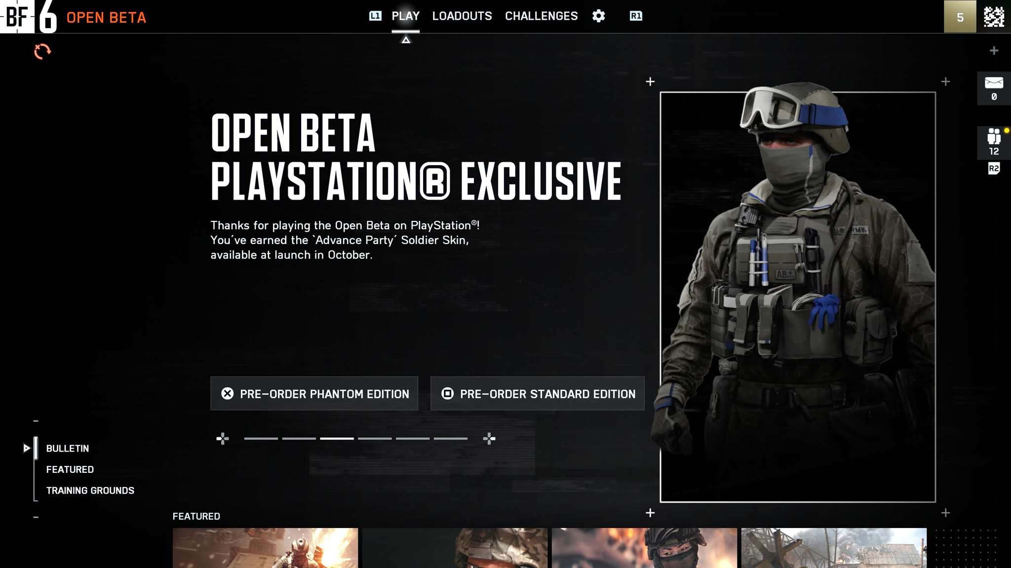 Battlefield 6 PS5 Open Beta Offers Exclusive Soldier Skin