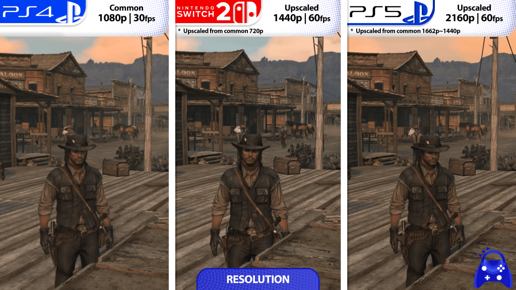 Red Dead Redemption Compared on Switch 2, PS4, and PS5 After Free Upgrade